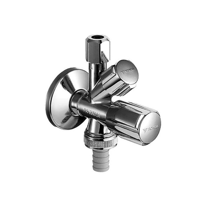 Schell Comfort combination angle valve 035450699 Hose connection and ...