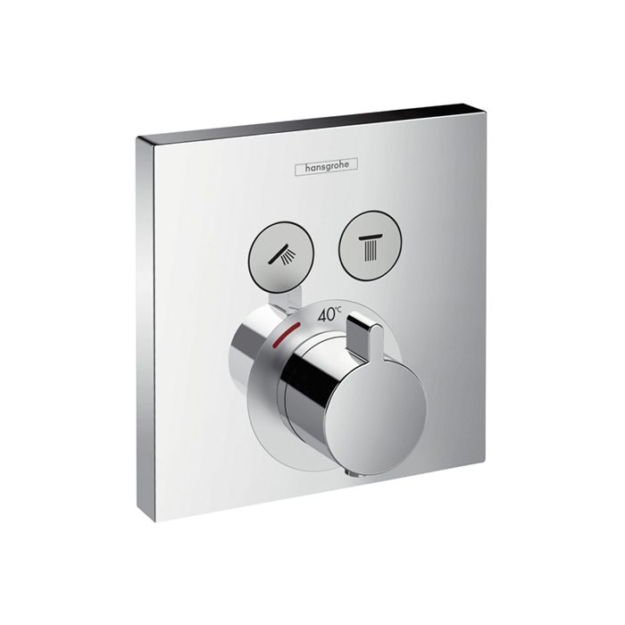 hansgrohe ShowerSelect 15763000 ShowerSelect thermostatic mixer for 2 ...