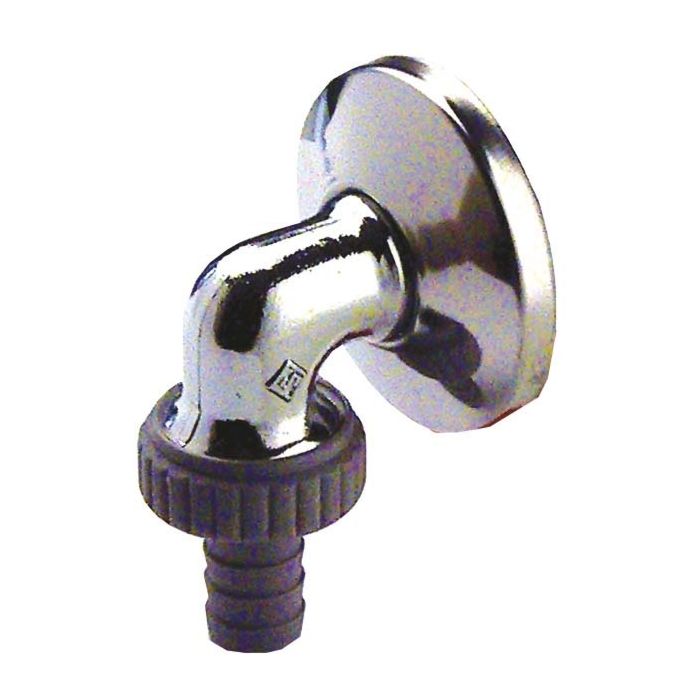 Aalberts Sepp wall connection bend 0006132 DN 15, with rosette and hose ...