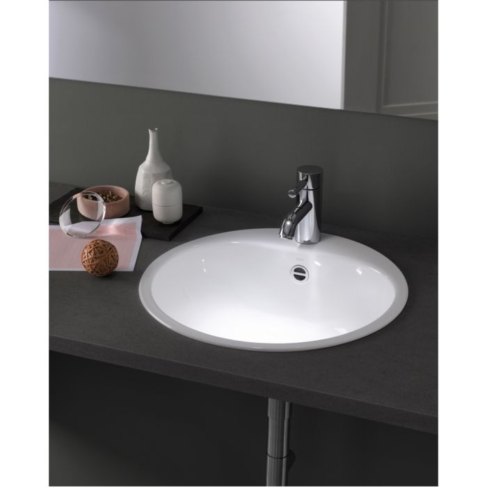 Alape Ew. Vasque à encastrer 2018000000 Ø 47,5cm, blanc , installation ...