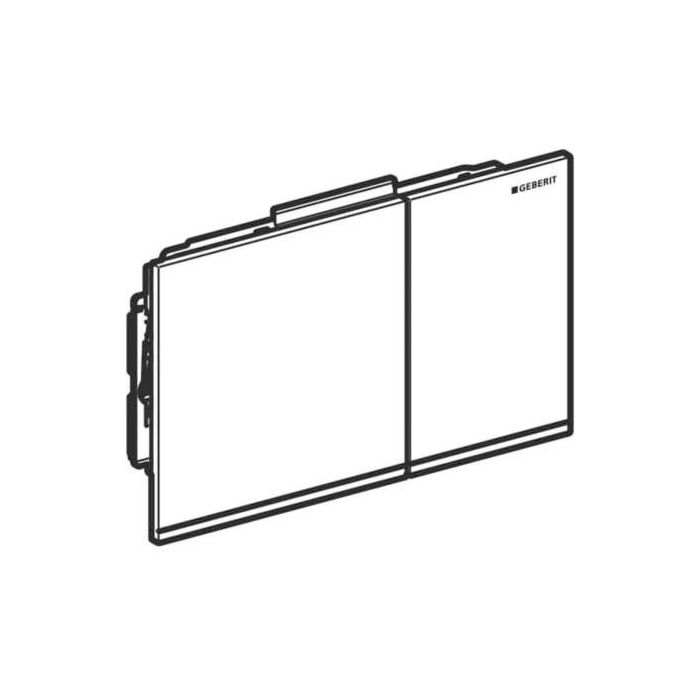 Geberit BetPl. Sigma60 , for 2-set sp. ET 243415JL1 sand-gray, mirrored, smooth chrome-plated