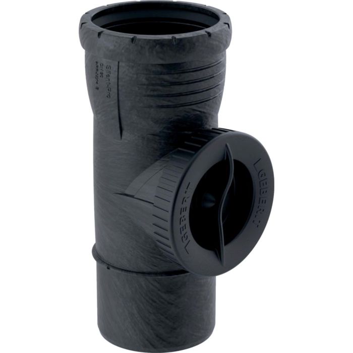 Geberit Silent Pro cleaning piece 393527141 DN 110, 90 °, with round ...