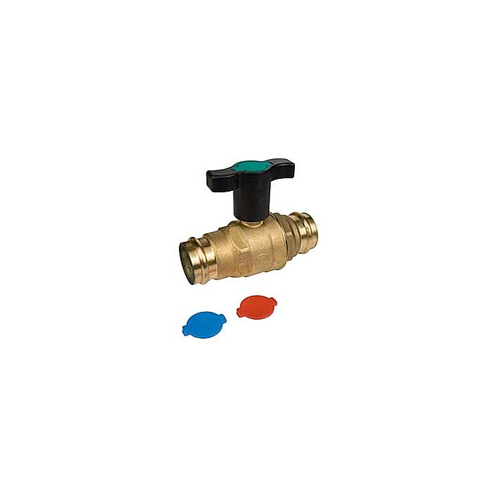 Giacomini ball valve 28mm R851VY with press connection and wing handle