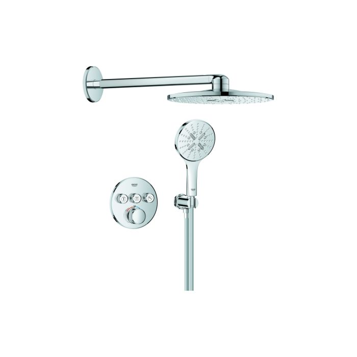 Grohe Grohtherm SmartControl shower system 1039970000 concealed, round ...