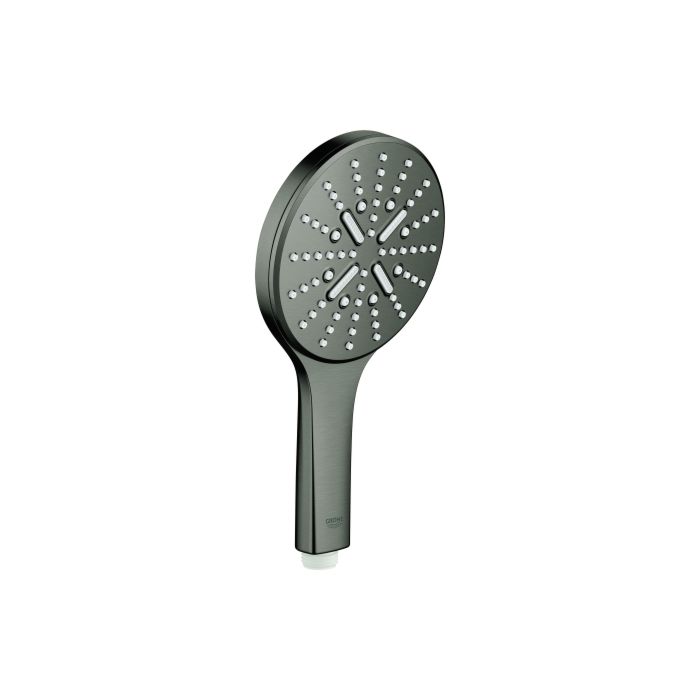 Grohe Rainshower shower 26574AL0 brushed hard graphite, 3 spray modes ...