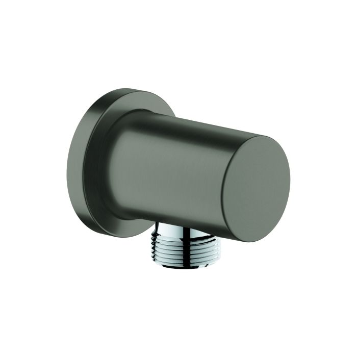 GROHE wall connection elbow Rainshower 2000 /2", round rosette, brushed ...
