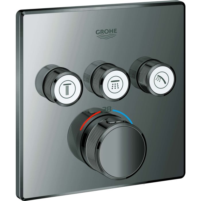 Grohe Smartcontrol trim set 29126A00 hard graphite, square, concealed ...