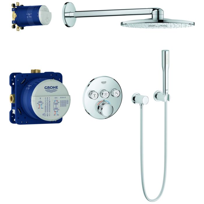 Grohe Grohtherm Smartcontrol shower system Grohe chrome, concealed ...
