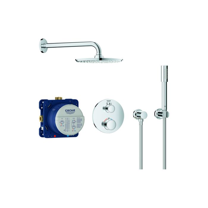 Grohe Grohtherm UP-Duschsystem 34732000 chrom, mit Unterputz-Thermostat ...