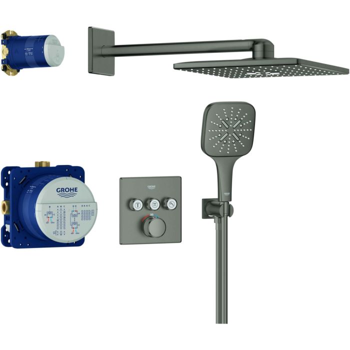 Grohe Grohtherm Smartcontrol shower system 34864AL0 concealed, brushed ...