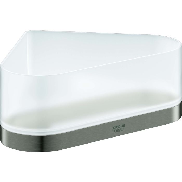Grohe Selection corner shelf 41038AL0 brushed hard graphite, with holder
