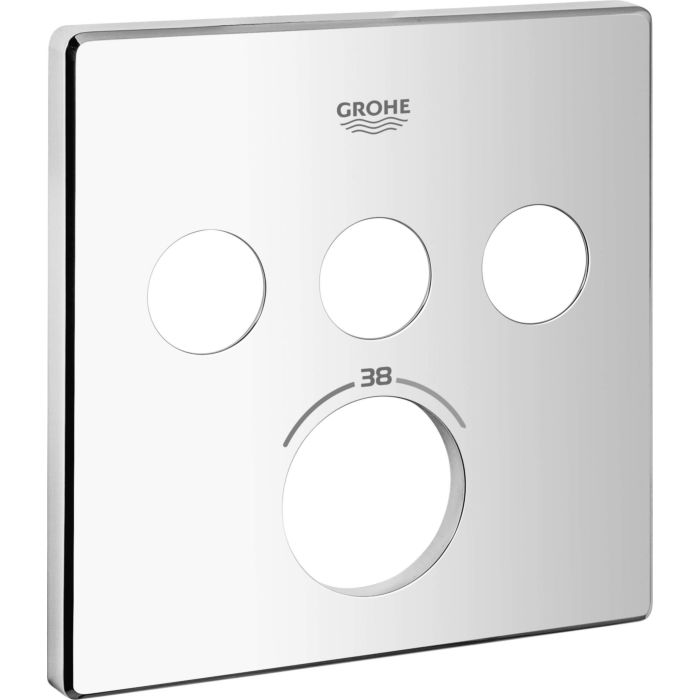 Grohe rosette 49042 49042000 UP-THM square with 3 ASV chrome