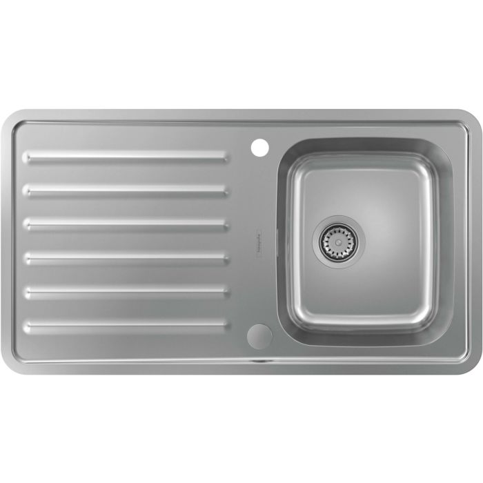 hansgrohe sink 43337800 895 x 485 mm, basin on the right, drainer ...