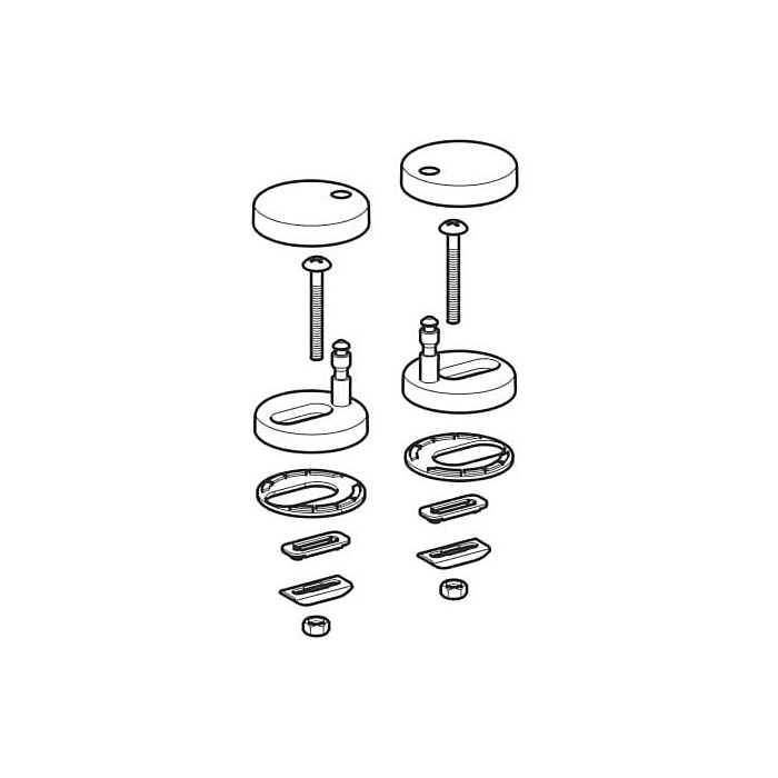 Geberit Renova fixing bolt set 244177001 QuickRelease, central release ...