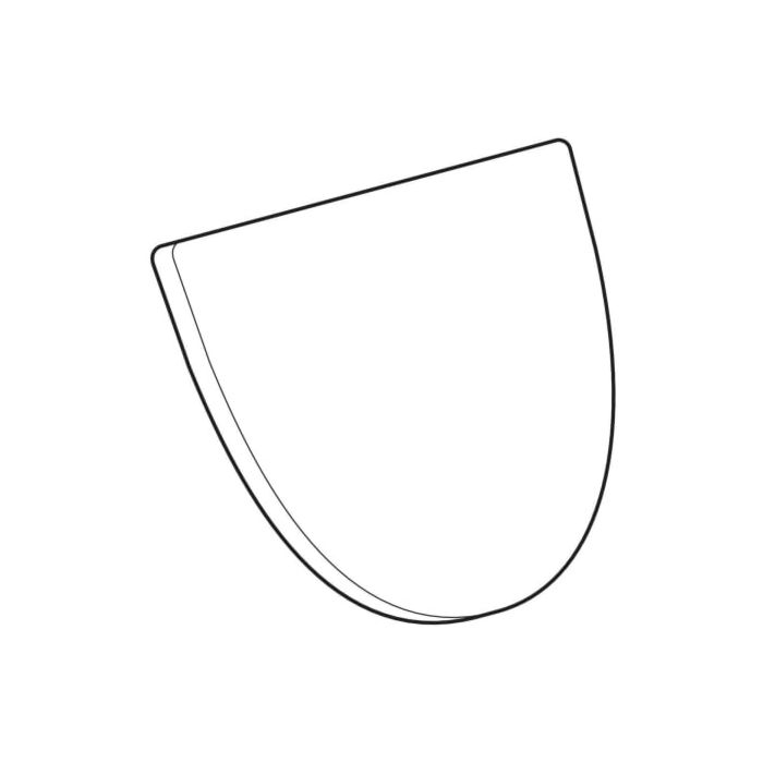 Geberit Flow urinal cover 575905000 Chrome-plated stainless steel ...