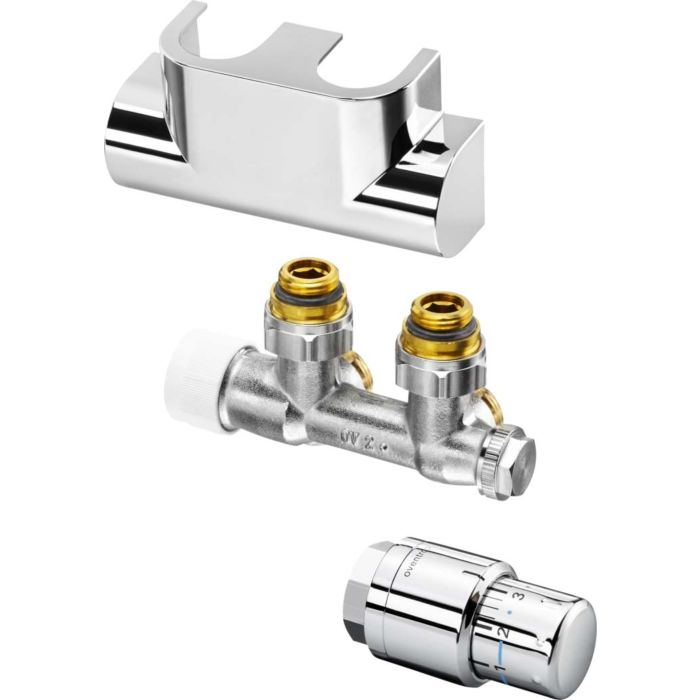 Oventrop connection set 2 1184184 Multiblock T/Uni SH, corner, white