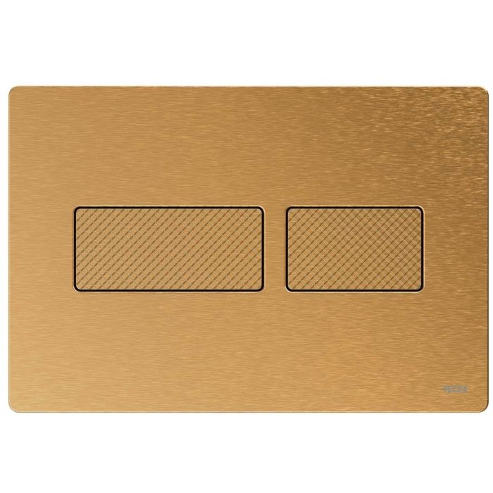 TECEsolid WC-Betätigungsplatte 9240436 Messing gebürstet mit Rautenstruktur