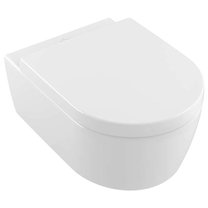 Villeroy & Boch Avento Combi-Pack 5656HR01 weiß, spülrandlos, mit WC-Sitz 9M77C1