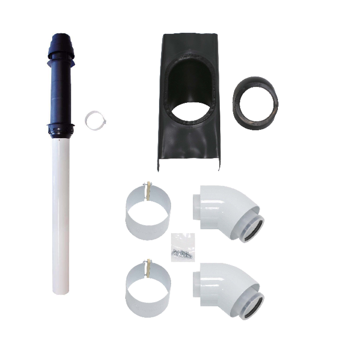 Vaillant Abgassystem Schrägdach Komplettpaket, DN 60/100, schwarz