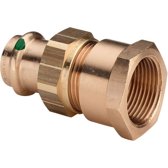 Viega Verschraubung Sanpress 2262 15 mm x Rp 3/4, Rotguss oder Siliziumbronze, flachdichtend, SC ...