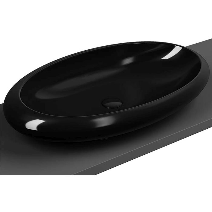 Vitra Istanbul 4446B470-0016 black VC, 85.5x51cm, without tap hole ...